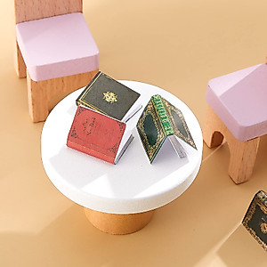 Skylety 24 Pieces 1:12 Scale Miniatures Dollhouse Books Assorted Miniatures Books Dollhouse Mini Books Dollhouse Decoration Accessories Doll Toy Supplies for Christmas Pretend Play(Classic Style)