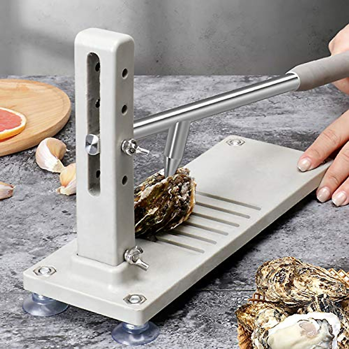 Horizontal Oyster Shucker, Oyster Clam Opener Tool and Knife Set For Hotel & Family Buffet