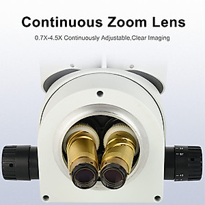 KOPPACE 3.5X-180X Trinocular Stereo Microscope Upper and Lower LED Light Source Continuous Zoom Lens Mobile Phone Repair Microscope.