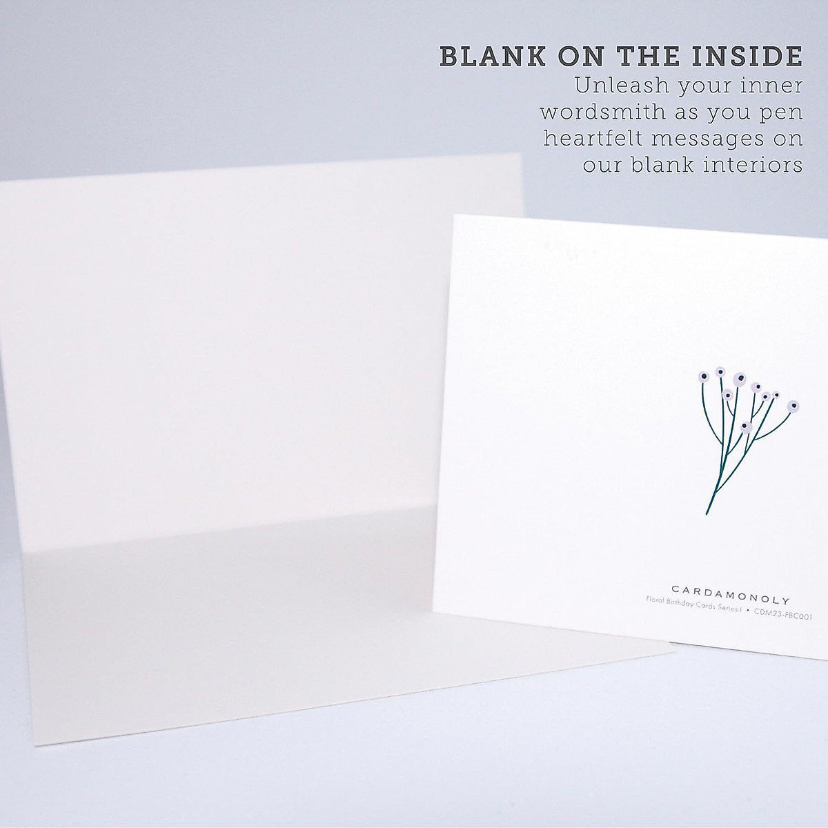 CARDAMONOLY Floral Birthday Cards for Women - 24 Vibrant Designs for Happy Birthday Card - 6 Designs with Round Stickers and Matching Kraft Envelopes - Birthday Cards Bulk Sized 6 x 4