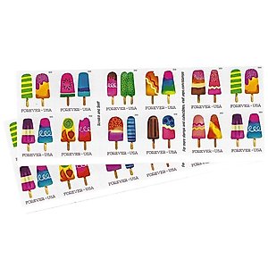 Frozen Treats Forever Postage Stamp 2 Books of 20 First Class US Postal Birthday Wedding Celebration Engagement Anniversary Bridal Shower (40 Stamps)