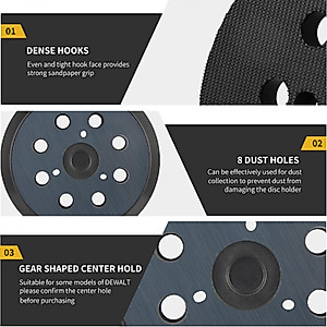 Sander Pads for Makita, 2-Pack 5" 8 Hole Hook and Loop Replacement Sander Pads for Makita 743081-8/743051-7 Compatible with Makita BO5010 BO5030K BO5031K BO5041K