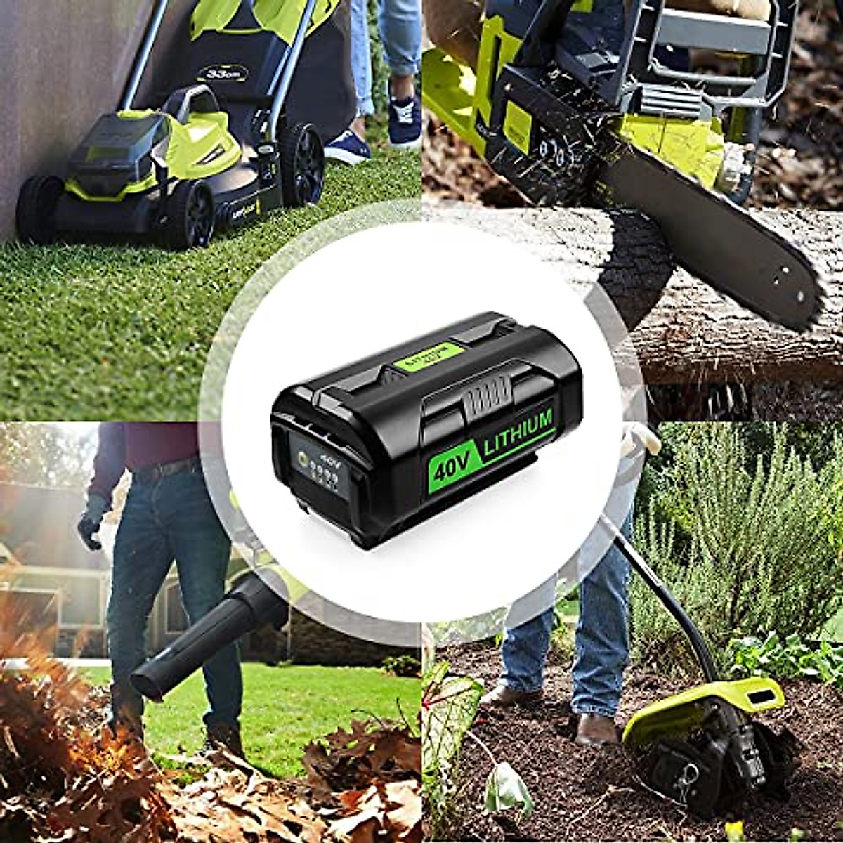 ANTRobut 40V 6.5Ah Battery Replacement for Ryobi 40V Lithium Battery Compatible with Ryobi 40 Volt OP4050A OP4015 OP4026 OP40201 OP40261 OP4030 OP40301 OP4040 OP4050 OP40601