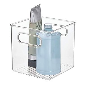 InterDesign Linus Plastic Countertop, Closet, and Vanity Organizer, Storage Bin for Bathroom, Bedroom, Office, Craft Room, Kitchen, Cube