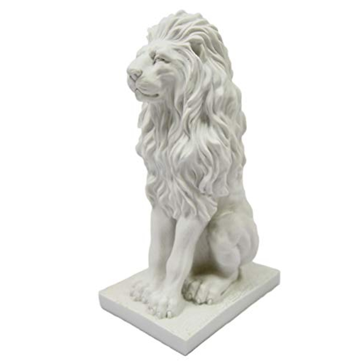 15" Sitting Down Aggressive Lion Statue Figurine Figure Vittoria Collection Made in Italy Indoor Outdoor Garden