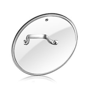 Antrader Tempered Glass Lid,12" Glass Covers for Pots,Pans and Skillets,1Set,Clear