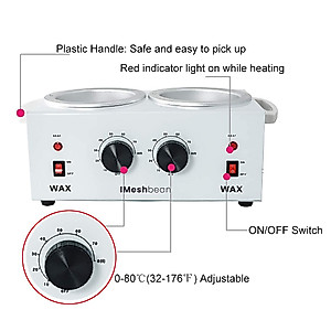 Professional Double Wax Warmer Electric Heater Dual Parrafin Hot Facial Skin Care Hair Removal Equipment SPA Tool