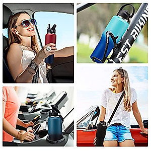 DIGJUPER 32oz Insulated Tumblers with Lid and Straw - Spout Lid, Cold-48H & Hot-24H, Slim Insulated Water Bottles that Fits in Cup Holder, Stainless Steel Tumblers Large Water Cup for Drive Trip Gym