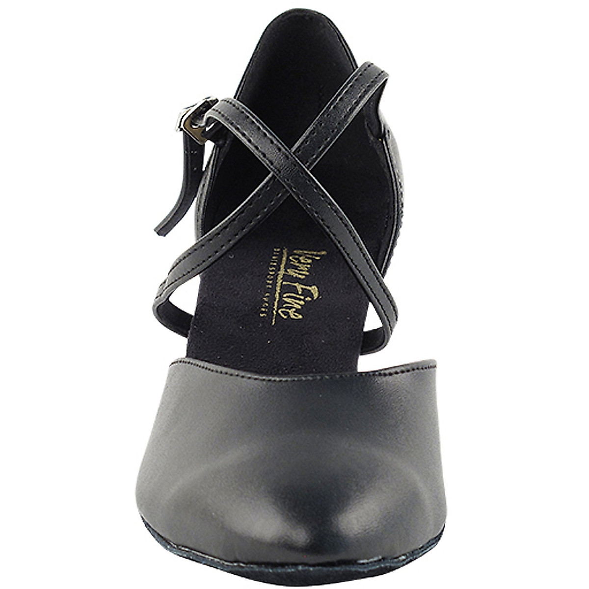 Women's Ballroom Dance Shoes Tango Wedding Salsa Dance Shoes Black Leather 9691EB Comfortable - Very Fine 2.5" Heel 9 M US [Bundle of 5]