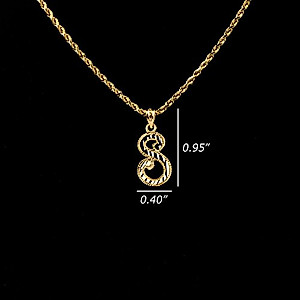 LoveBling 10K Yellow Gold Diamond Cut Cursive Initial Pendant Charms Available Letters from A to Z (S)