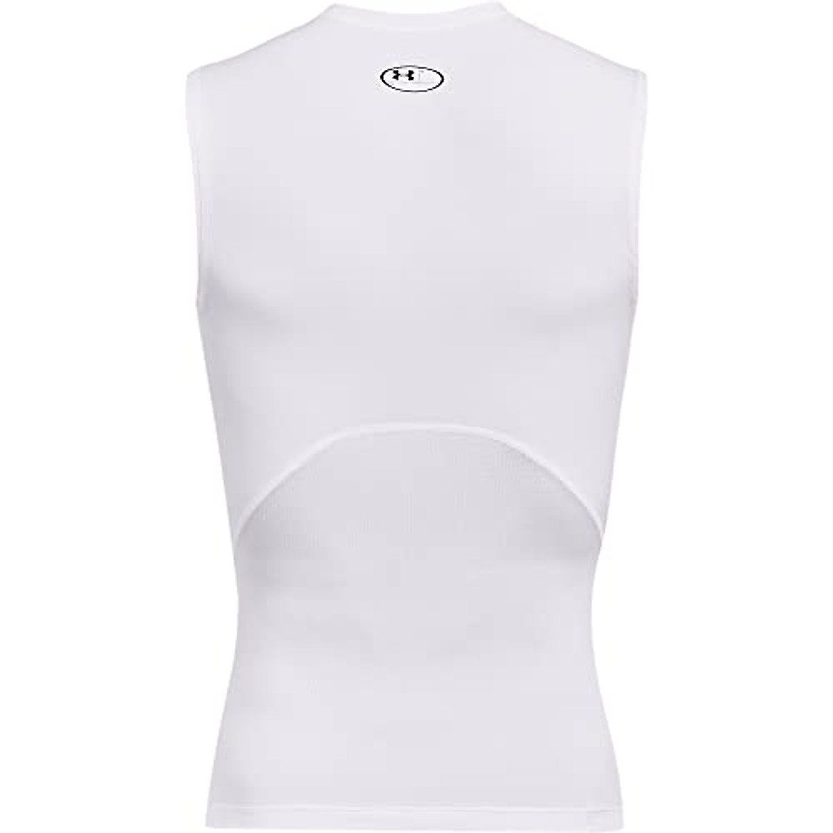 Under Armour Men's Armour HeatGear Compression Sleeveless T-Shirt , White (100)/Black, X-Large