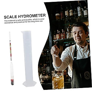 MOLUCKFU 1 Set American Attenuation Meter Proofing Distilled Spirits Beer Brewing Tools Home Brewing Supplies Wine Hydrometer Measuring Cylinder Hydrometer Alcohol Mead Kit Glass