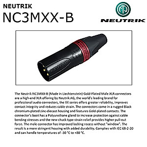 WORLDS BEST CABLES 1.5 Foot - RCA to XLR (Male) Cable Pair - Canare L-4E6S Star-Quad Audio Interconnect Cable & Amphenol ACPL RCA & Neutrik Male XLR Gold Plugs - CUSTOM MADE