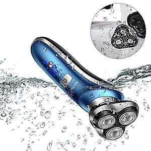 Hatteker Electric Shaver for Men Trimmer for Men Cordless Rechargeable Beard Nose Hair Face Trimmer Rotary Razor USB Groomer Waterproof Wet Dry 4 in 1