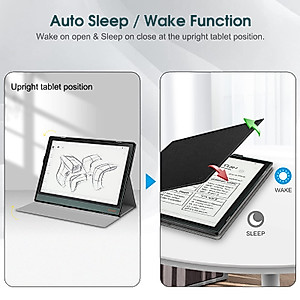 Fintie Slim Case Compatible with BOOX Note Air 2 (2021) & BOOX Note Air 2 Plus (2022) Tablet 10.3 inch - 360 Degree Rotating Protective Stand Cover with Auto Sleep/Wake, Black