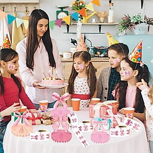 50Pcs Pink Bow Balloons, Pink Bow Coquette Party Decorations, Pink Bow Party Supplies