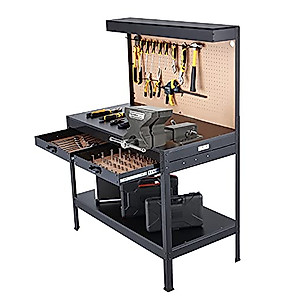 Olympia Tools Multipurpose Workbench With Power Outlets and Light, 410-014-0111 , Black