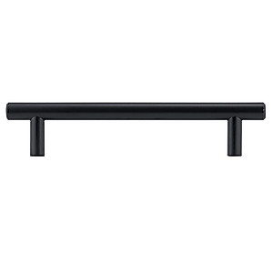 Richelieu Hardware BP205128900 Roosevelt Collection 5 1/16-inch (128 mm) Center-to-Center Matte Black Modern Cabinet and Drawer Bar Pull Handle for Kitchen, Bathroom, and Furniture