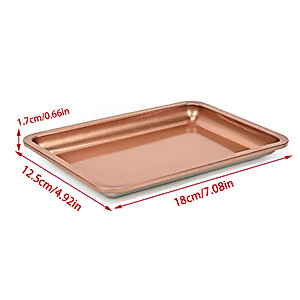 HISYI Stainless Steel Cosmetic Storage Tray Nail Art Equipment Plate Doctor Surgical Tray Nails Art Dish Tools Accessories Stainless Steel Jewelry Tray, Black