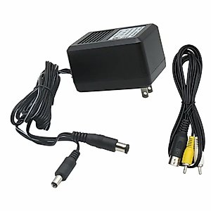 USonline911 Premium AC Power Supply Adapter and AV Cable for SEGA Genesis 1 Original MK1601 Gaming Systems Console Game Bundle Set Accessory