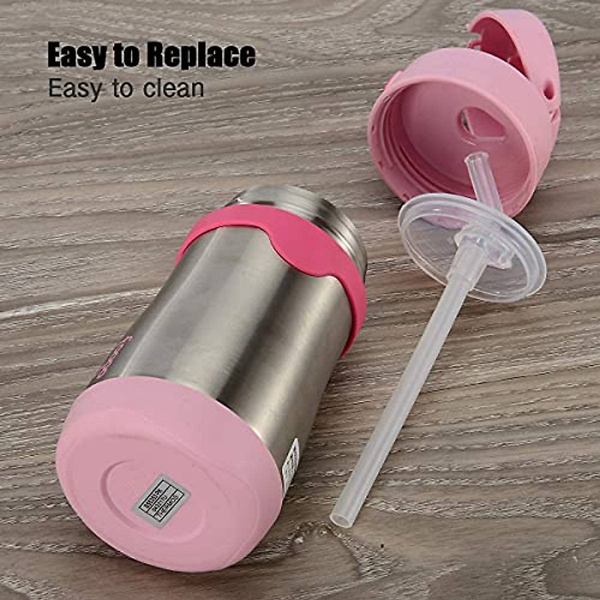 Greant 2 PCS Replacement Straws compatible with THERMOS FOOGO 10 OZ Bottles (Model BS535), BPA-FREE Replacement Parts compatible with FOOGO 10 oz, Included 4 PCS Straws