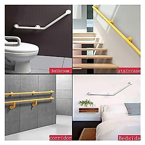 Grab Bar Bathroom Armrest Safety,Handrails,Shower Curved Support,Stainless Steel Bathtub Anti-Slip Handstairs Kitchen Auxiliary Straight Elderly Disab (Color : Natural, Size : 30Cm)