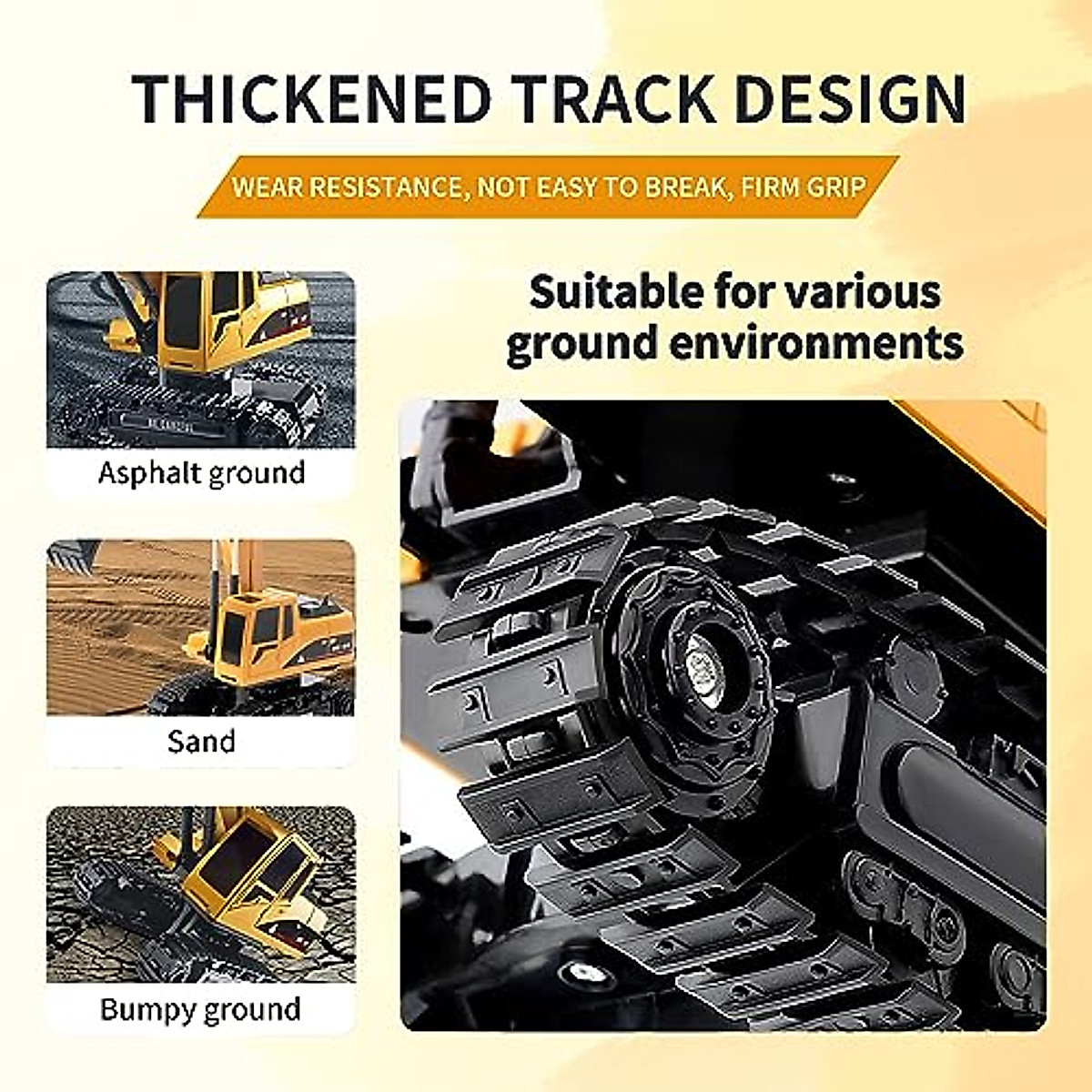 Construction Excavator - Toy Engineering Digger Truck, Remote Control Rechargable Hydraulic Car for 6 7 8 9 Year Old Boys Girls, Educational Birthday Gifts for Kids 3 4 5 Years Old
