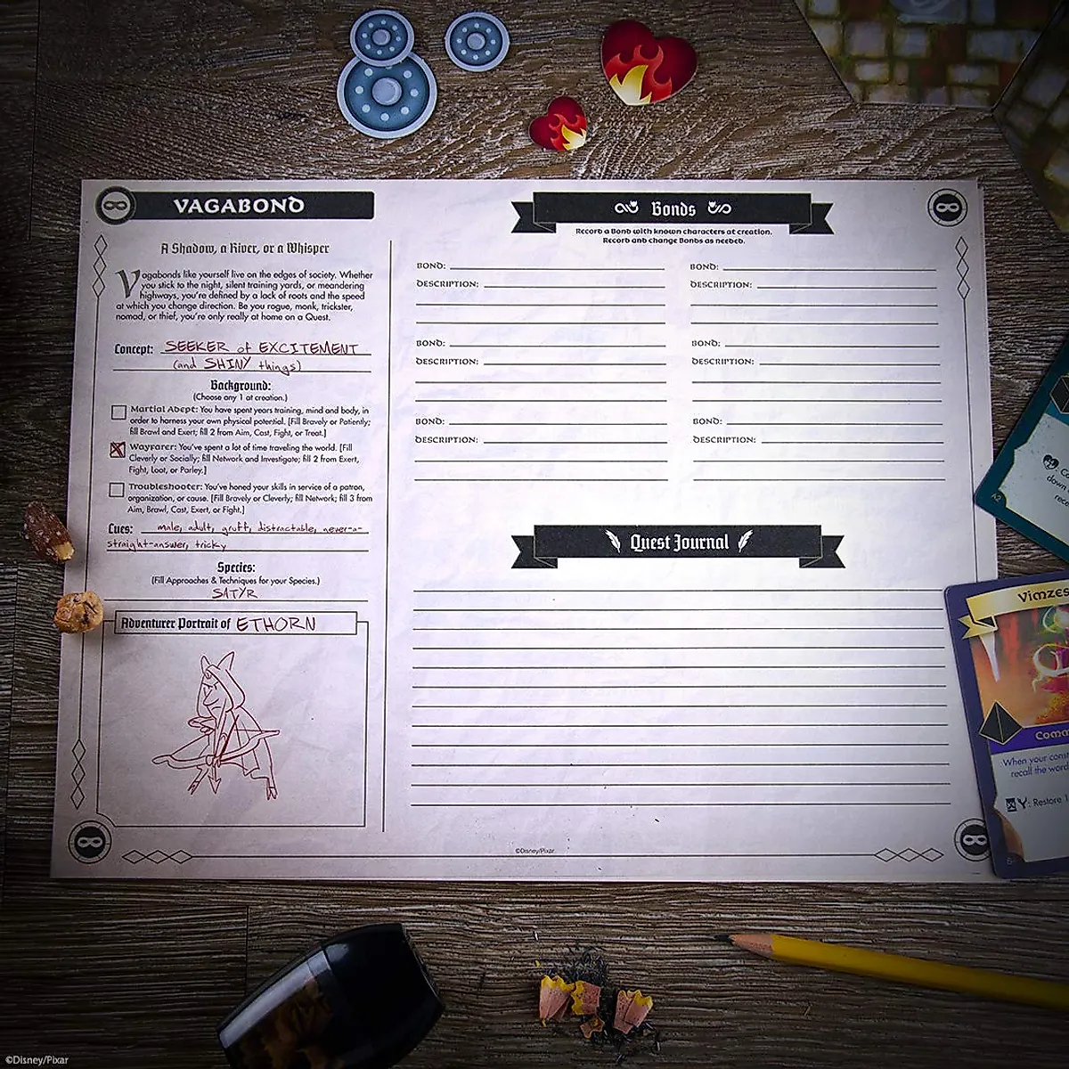 Quests of Yore: Barley's Edition | Role Playing Board Game Featured in Disney Pixar Onward Film | Officially Licensed Pixar Game | Featuring RPG Elements with Quest Master & D4, D6, D8, and D12 Dice