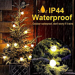 PUZOU Solar Lights, 10LED 3.5M 8 Modes Waterproof String Lights Outdoor Fairy Lights Crystal Balls Decorative Lighting for Garden Home Party Wedding Christmas Decoration
