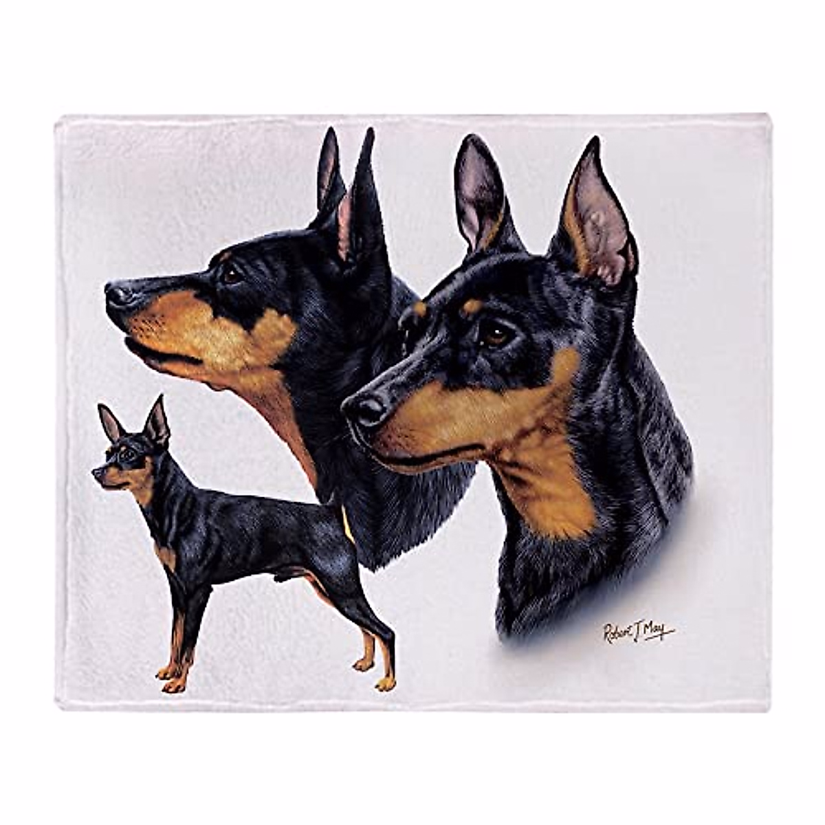 CafePress Min Pin Multi Throw Blanket Super Soft Fleece Plush Throw Blanket, 60"x50"