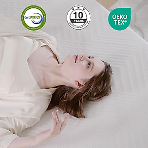 Dyonery King Mattress - 10 Inch Green Tea Memory Foam Mattress- King Mattress in a Box - CertiPUR-US Certified Fiberglass Free Mattress - Gel Layer - Medium - 76"x80"