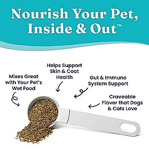 Solid Gold SeaMeal Multivitamin for Cats & Dogs - Grain Free Kelp Supplement - Digestive Enzymes for Dogs - Gut Health & Immune Support - Healthy Skin & Coat - Omega 3 & Superfood Powder - 1 LB