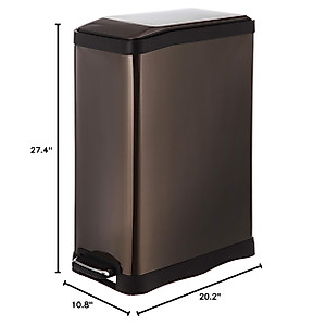 HomeZone VA41660A Trash can, Single Compartment, Black