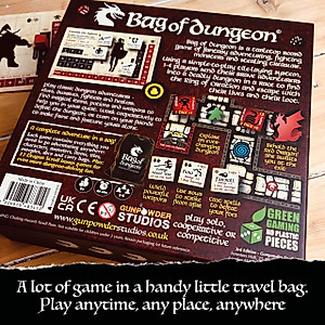 Bag of Dungeon - A Popular Fantasy Crawler Adventure Board Game | Enter The Dragon's Lair | 1-4 Players | Age 7+ | Simple-to-Play | Best Travel & Family Games | Tabletop RPG | Classic Gaming