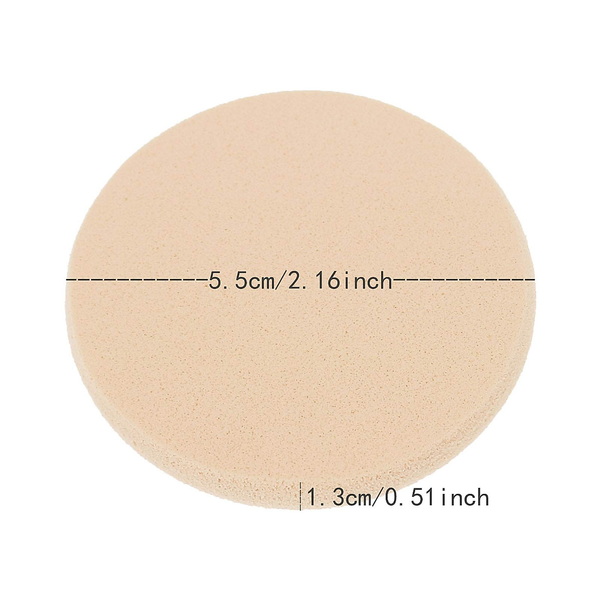 25 Pcs Women's Round Soft Makeup Beauty Eye Face Foundation Blender Facial Smooth Powder Puff Cosmetics Blush Applicators Sponges Use for Dry and Wet