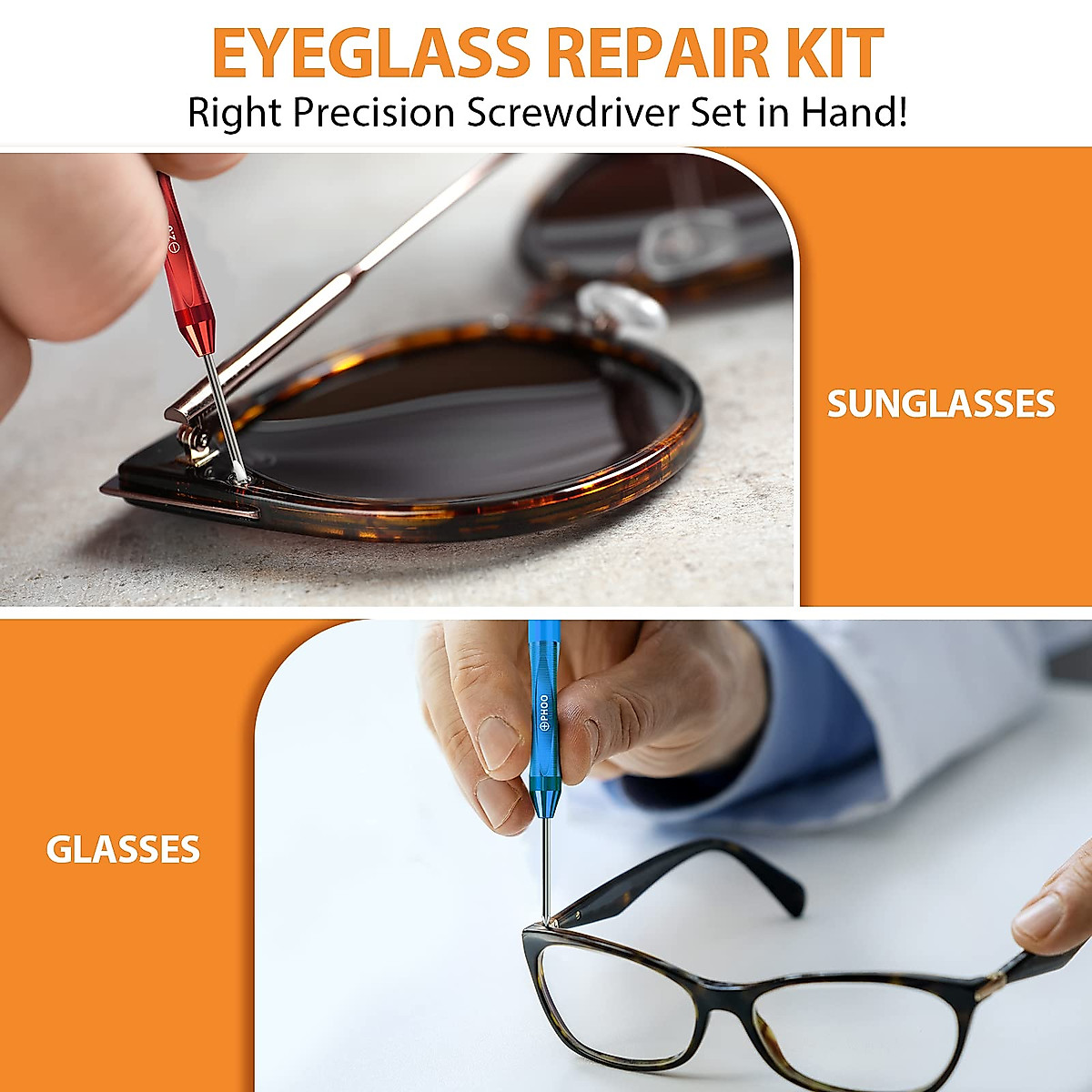 6PC Magnetic Small Screwdriver Set - Flathead and Phillips Micro Head Mini Screwdriver Set Precision CRV Eyeglasses Watches Electronics Computer Repair Kit Cool Gadgets Tool Gifts for Men