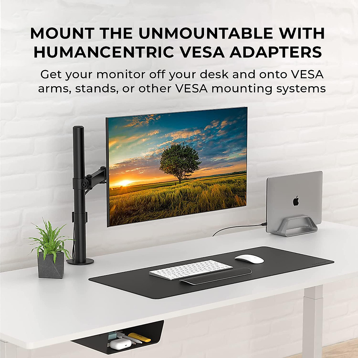 HumanCentric VESA Mount Adapter Compatible with Dell Monitors SE2416HX, SE2717HX, SE2717HR, SE2717H, S2216M, S2216H, SE2716H, SE2216H, SE2417HG, SE2416H, S2216H