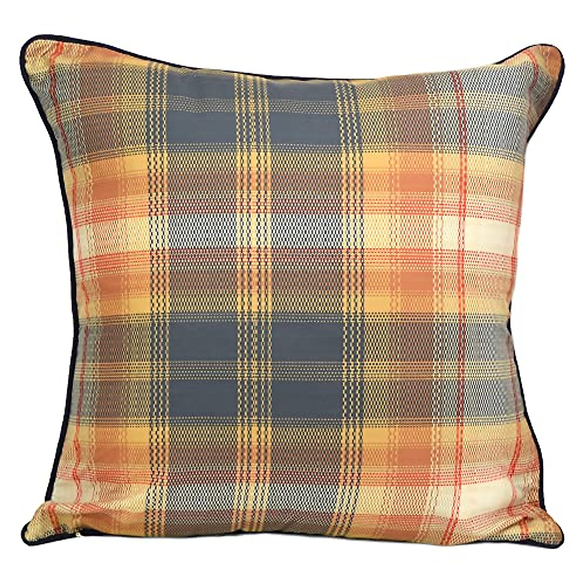 Donna Sharp Throw Pillow - Pine Boughs Lodge Decorative Throw Pillow with Plaid Pattern - Square