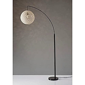 Adesso 4312-12 Havana Arc Lamp, 76.5 in, 150W Incandescent/CFL, Bronze Finish, 1 Floor Lamp , Black