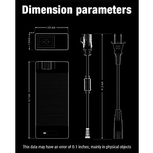 Battery Charger Compatible with Segway Dirt eBike X260 / Sur-Ron X LightBee, STIO 67.2V 2A Charger for 60V Dirt eBike 3 Prong Connector Power Supply Power Adapter