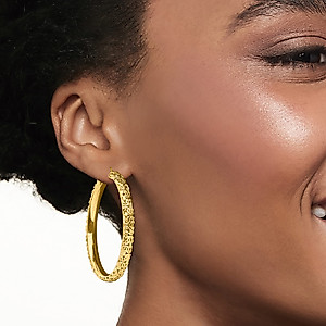 Ross-Simons 18kt Yellow Gold Over Sterling Silver Extra Large Byzantine Hoop Earrings