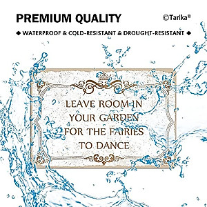 Leave Room in Your Garden for The Fairies to Dance 8X12 Inch Tin Retro Look Decoration Art Sign for Home Kitchen Bathroom Farm Garden Garage Inspirational Quotes Wall Decor