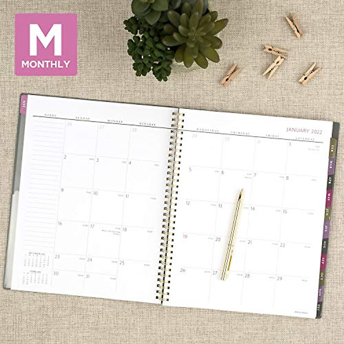 2022 Weekly & Monthly Planner by AT-A-GLANCE, 8-1/2" x 11", Large, BADGE Medallion (1565M-905)