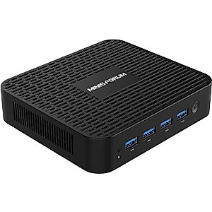MINISFORUM GK41 Mini PC Celeron Processor J4125 Quad Core(up to 2.7GHz),8GB DDR4 128GB SSD Mini Desktop Computer 4X USB 3.0 Ports,1X Gigabit Ethernet,4K@60Hz Output,Dual Wi-Fi