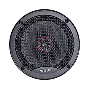MB Quart PS1-316 Premium 6.5 Inch 400 Watt 4 Ohms 3 Way Component Network Control Mobile Speaker Car Audio Systems, Grills Included, Black (2 Pack)