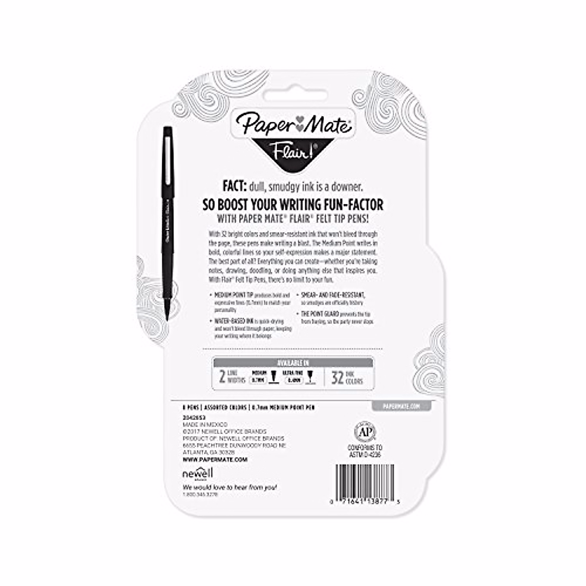 Paper Mate Flair Felt Tip Pens Assorted Colors