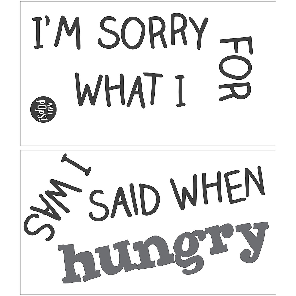 WallPops DWPQ2379 Hungry Wall Quote, Black