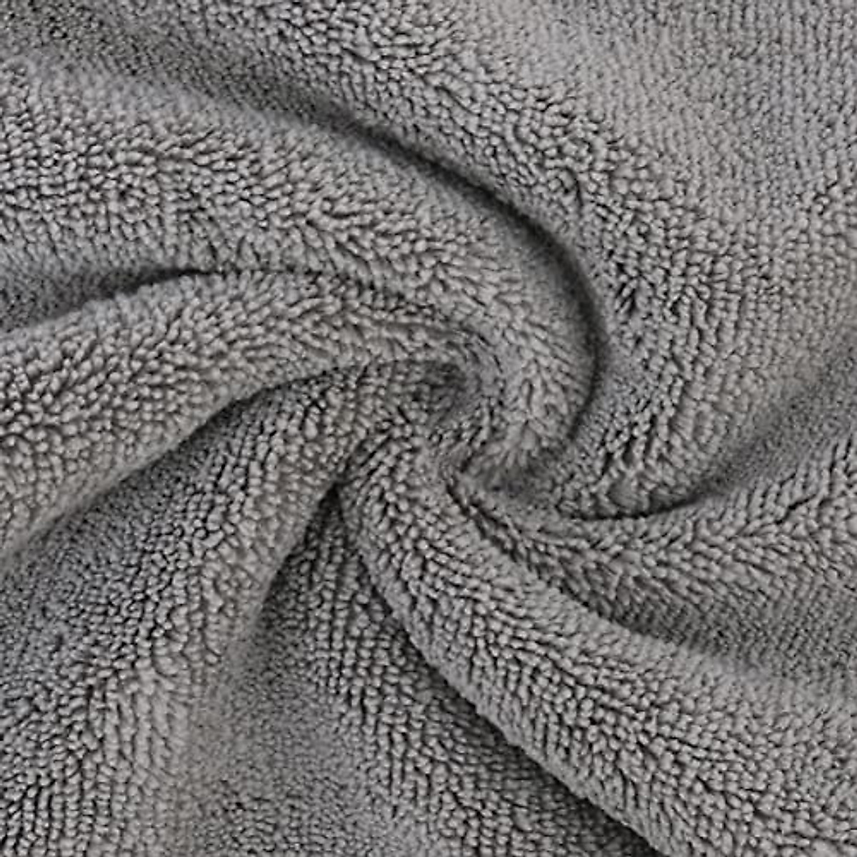 POLYTE Microfiber Hair Turban Wrap Drying Towel (12x28 Large, 2 Dark Gray)