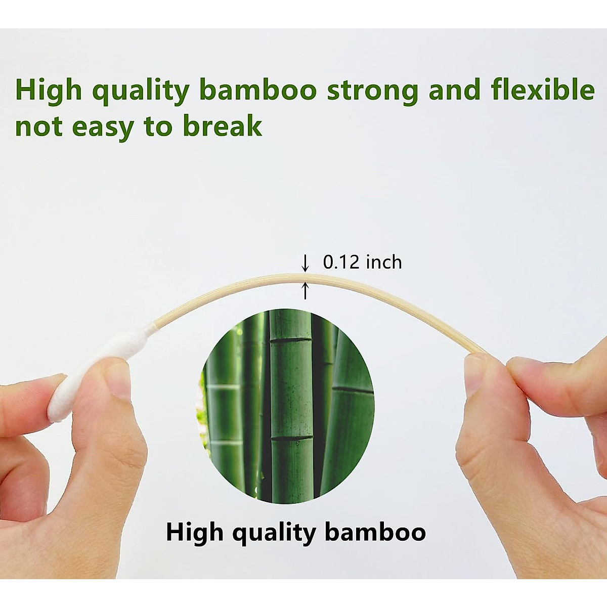 PAUSMAM 200 Pcs 6 Inch Professional Large Cotton Swabs for Dog, Bamboo Cotton Buds of Medium and Large Pets Ears Clean