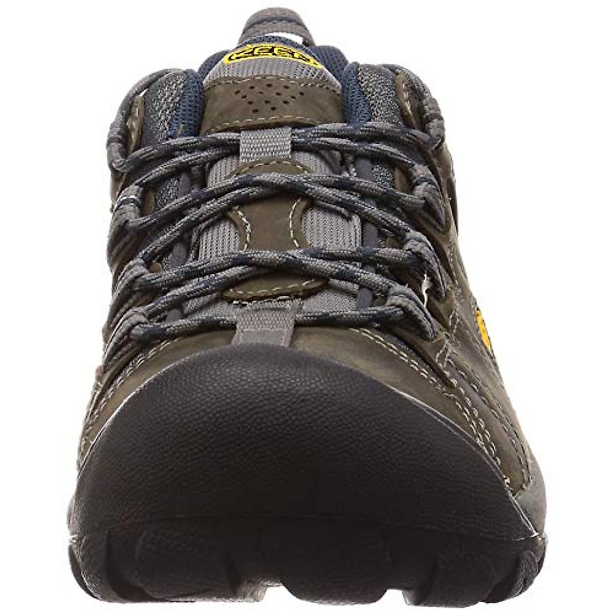 KEEN Men's Targhee 2 Low Height Waterproof Hiking Shoes, Gargoyle/Midnight Navy, 10.5 US